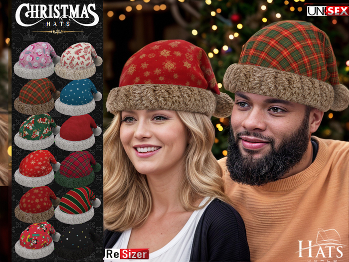 Second Life Marketplace - [HW] THE DELUXE SANTA HATS